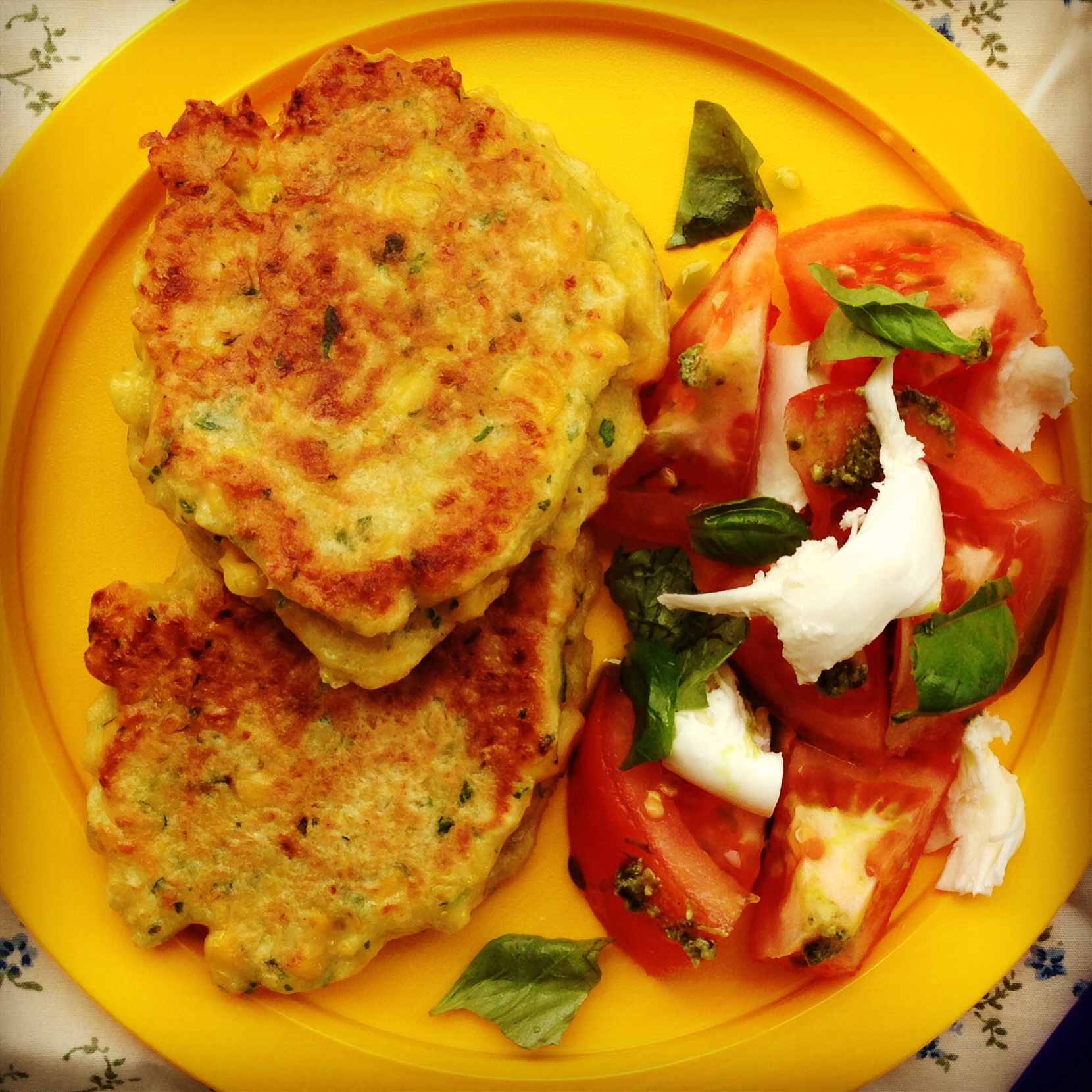 sweetcorn fritters - my lovely little lunch box