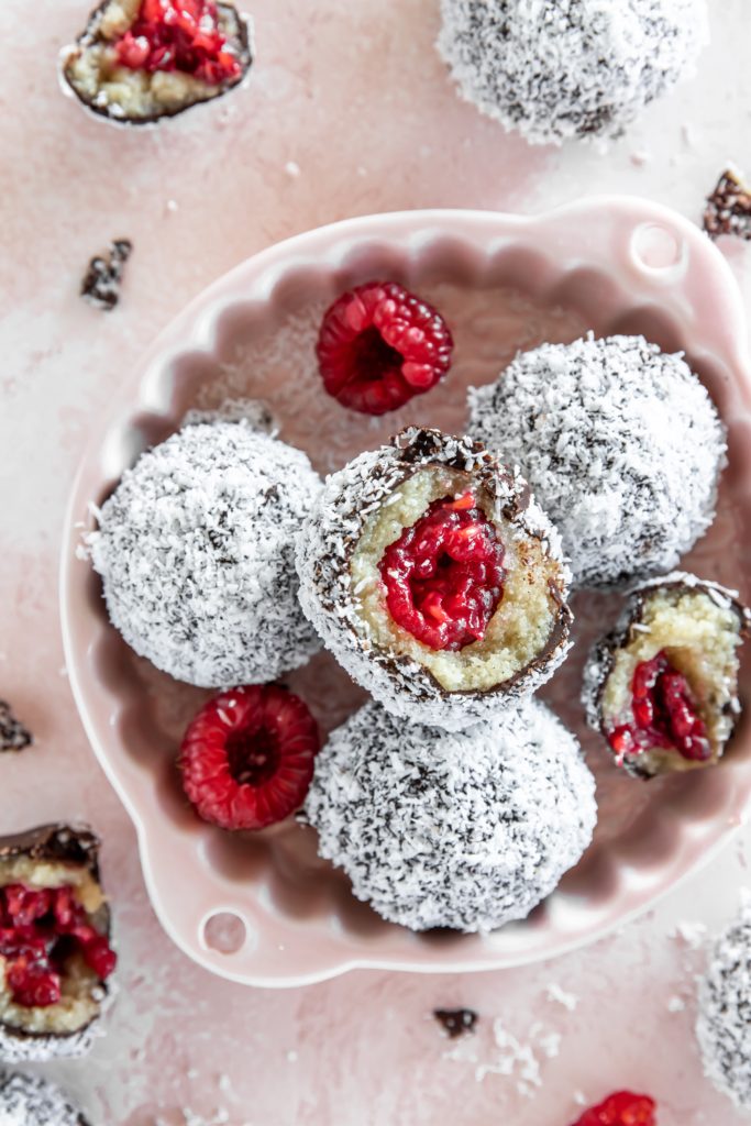 lamington bliss balls - my lovely little lunch box